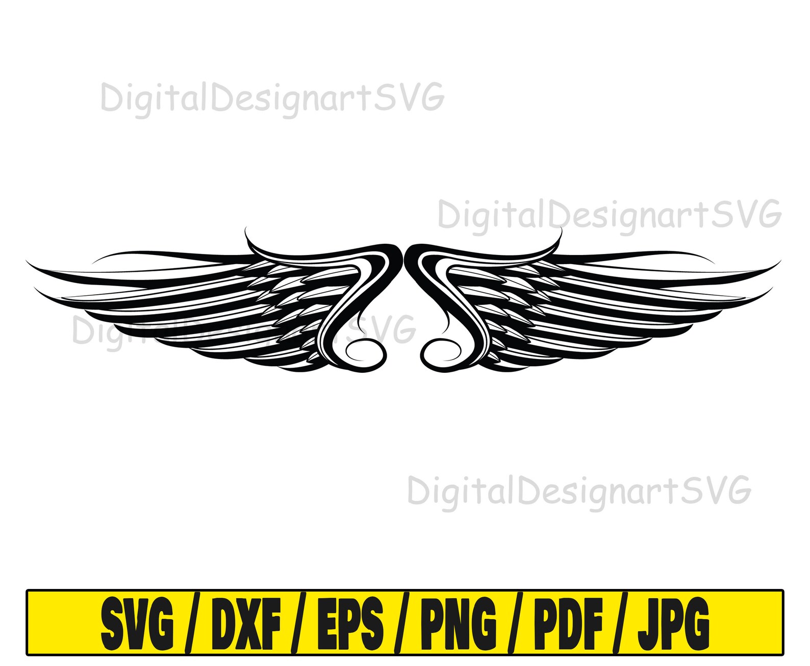 Wings Svg, Wings Silhouette Svg, Wing Svg, Bird Wing Svg, Silhouette ...