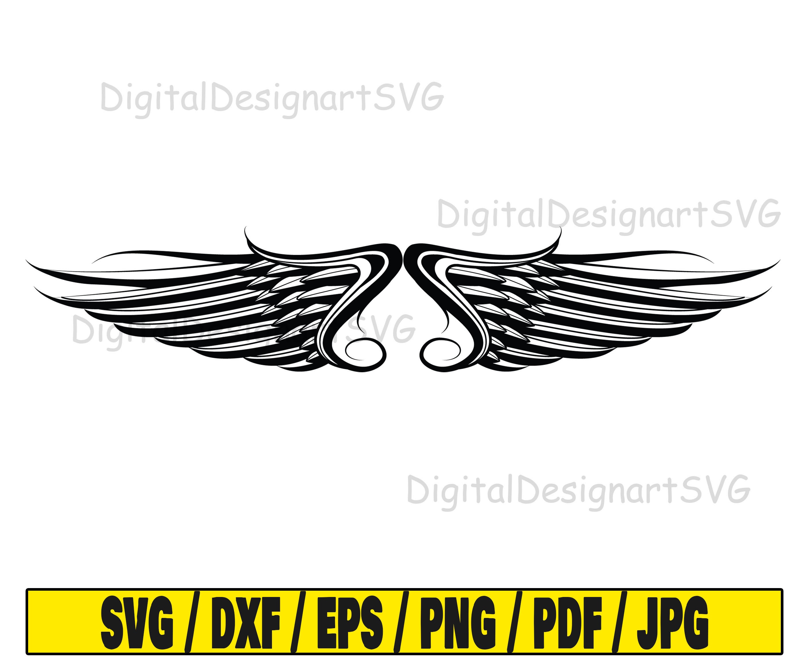 Wings Svg, Wings Silhouette Svg, Wing Svg, Bird Wing Svg, Silhouette ...