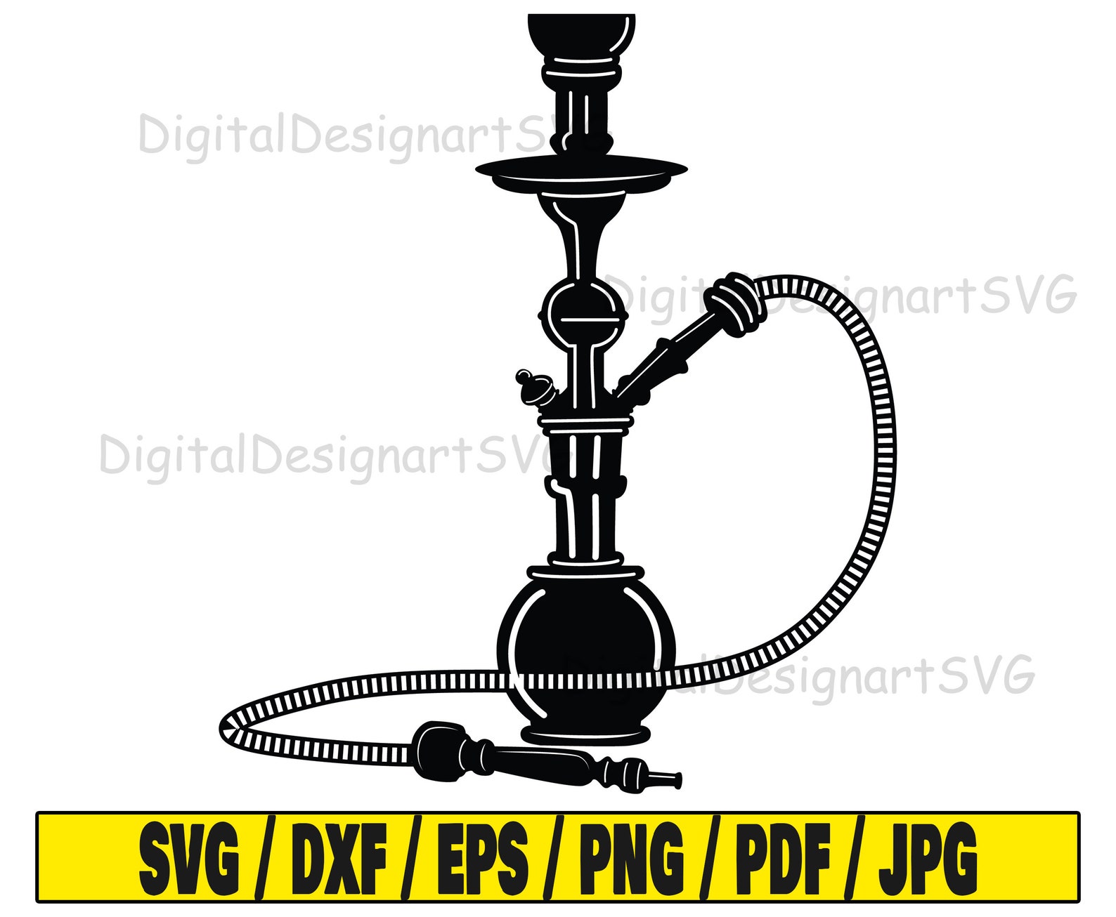 Hookah Svg, Cultural Svg Cut File, Smoke Clipart, Svg Cut File for ...