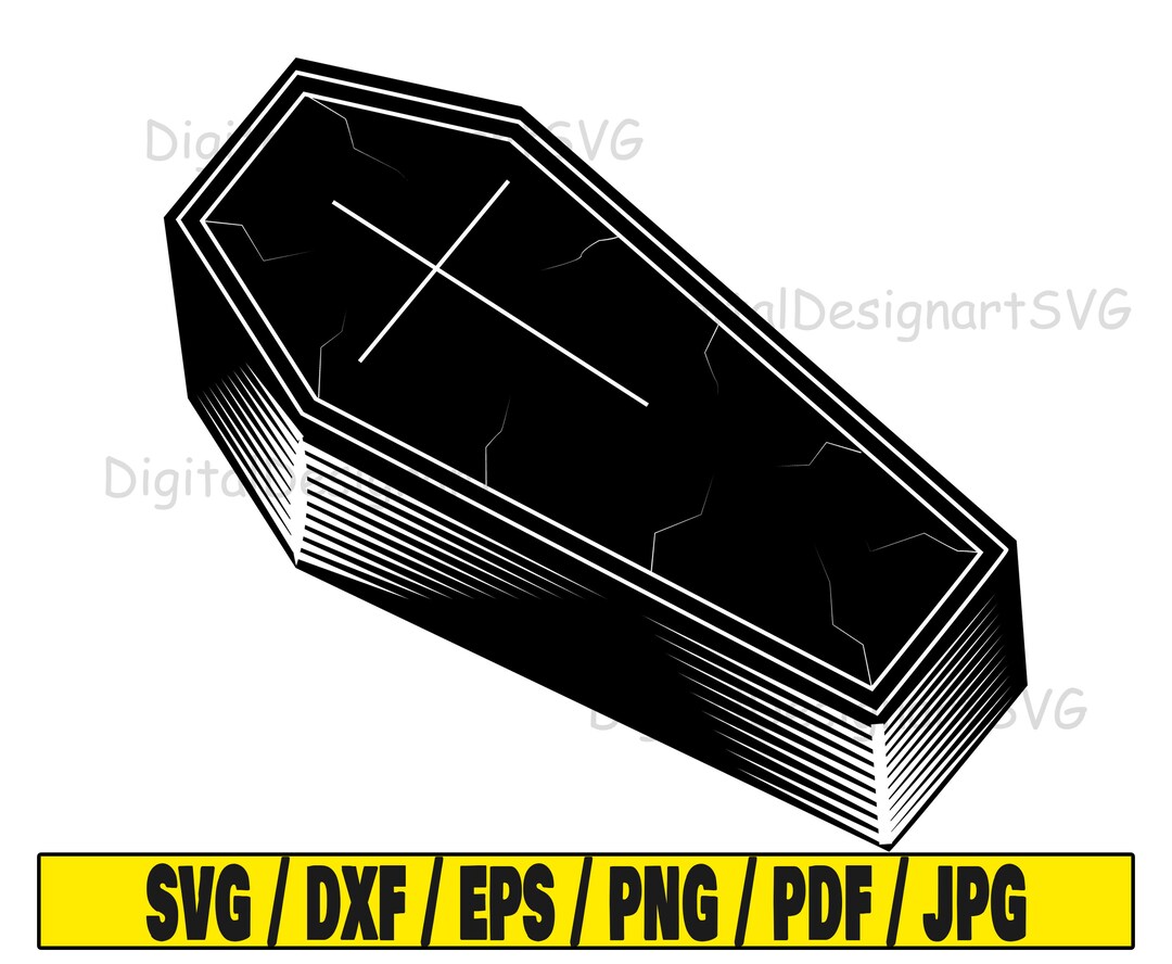 Coffin With Cross Svg, Coffin Svg, Cross Svg, Silhouette Cross Svg, Svg ...