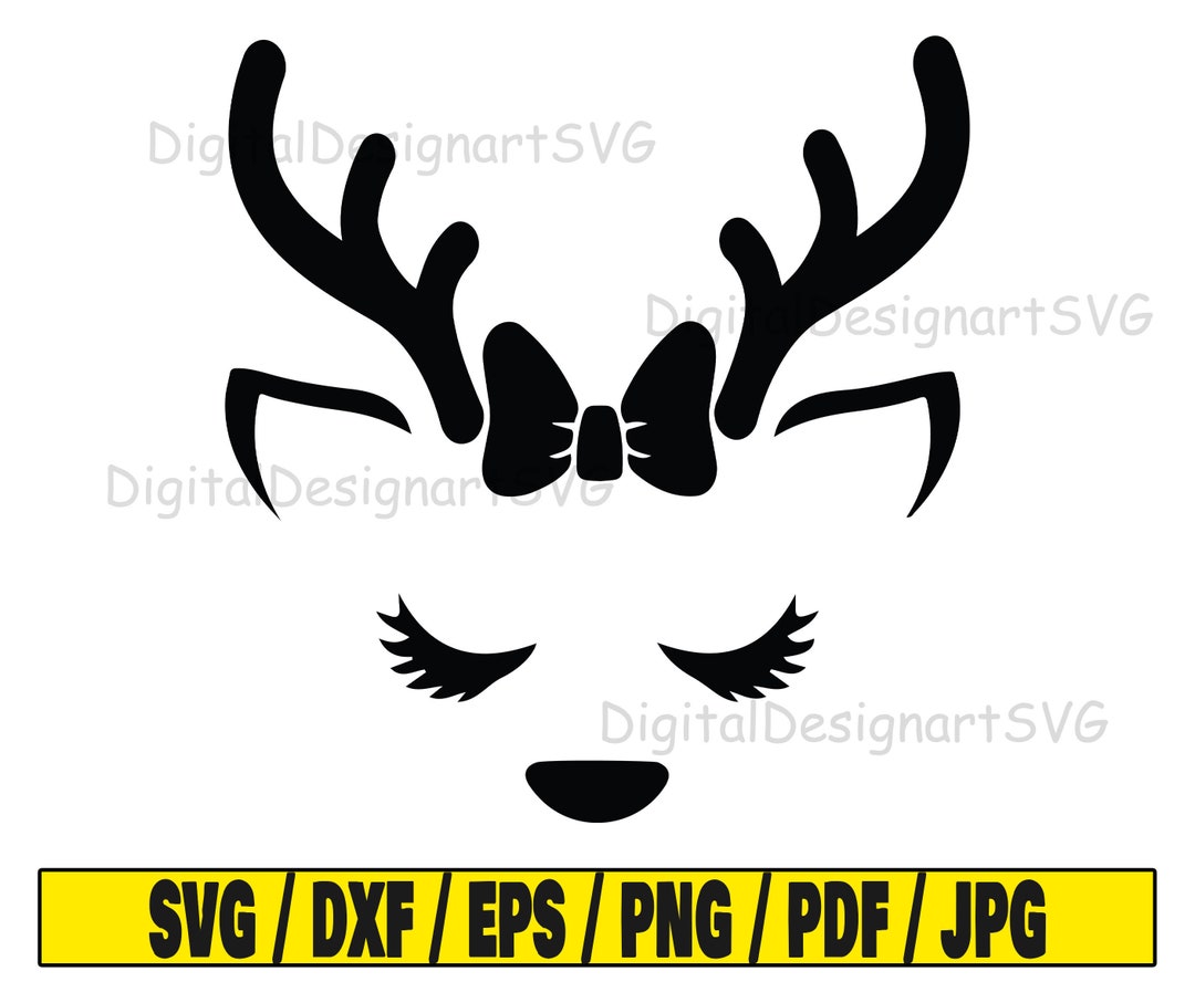Reindeer Svg, Deer Svg, Rein Svg, Cute Animal Svg, Animal Svg, Deer Svg ...