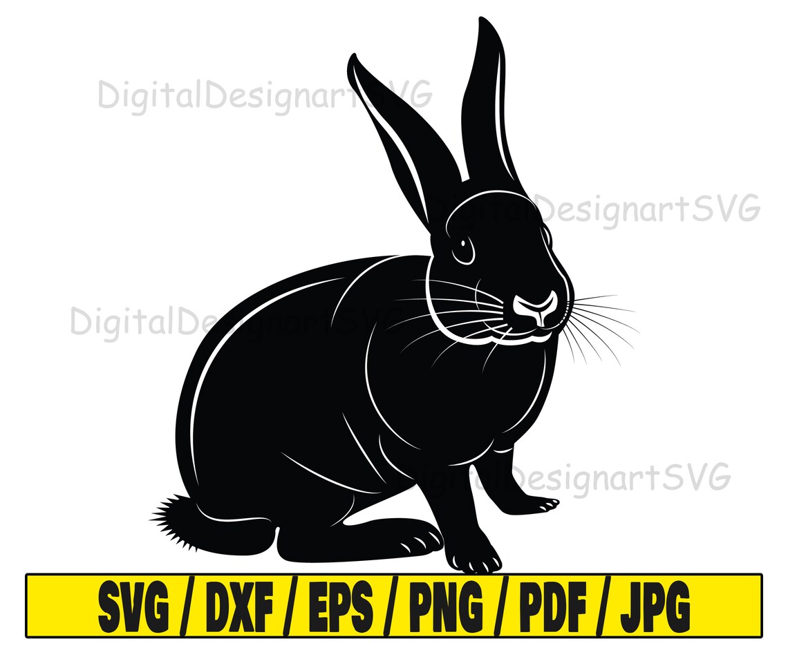 Rabbit Svg Animal Svg Cut File Cute Clipart Svg Cut File - Etsy
