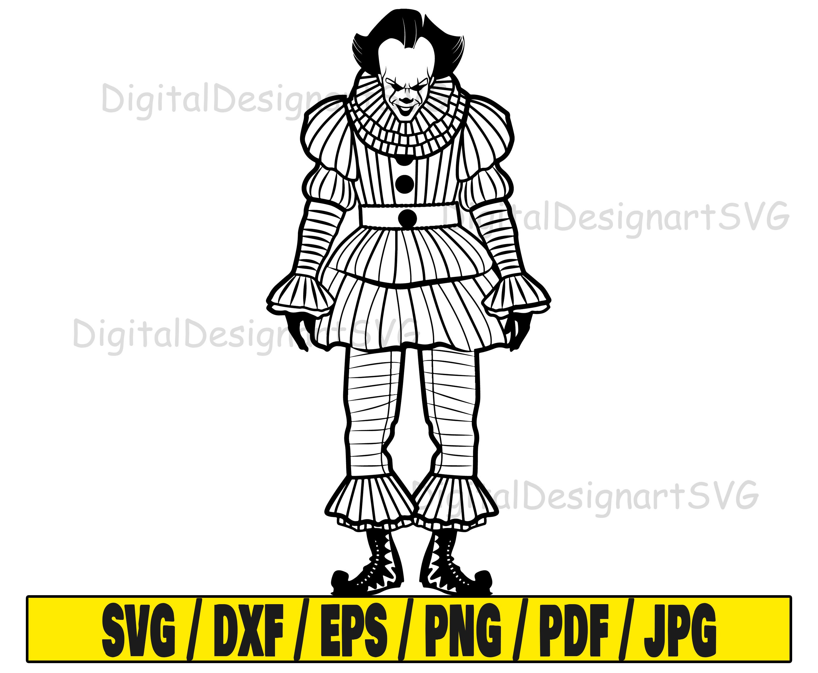 Payaso svg payaso aterrador svg | Etsy España