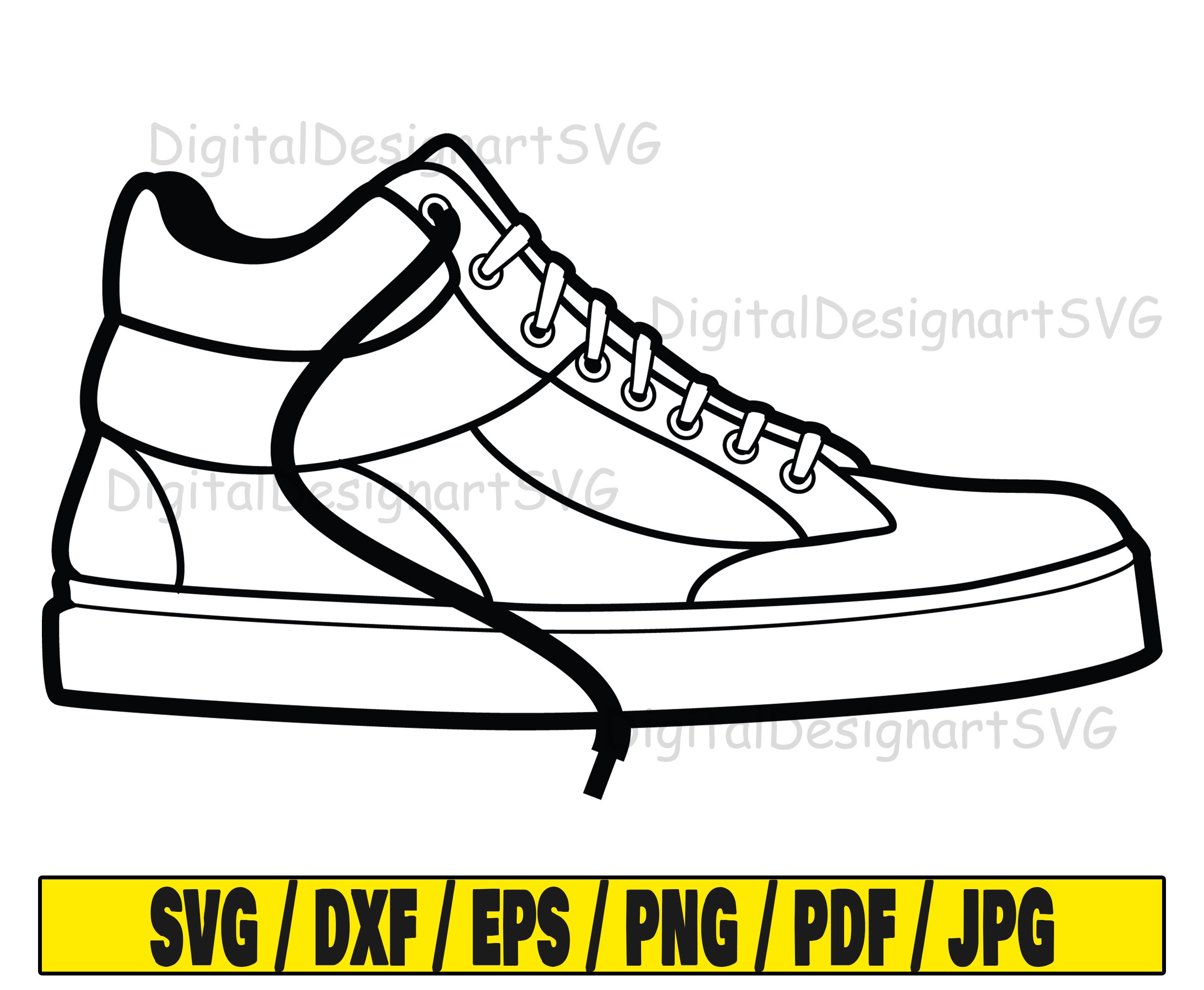 Sneaker Svg Shoe Svg Sneakers Svg Shoe Outline Svg - Etsy Singapore