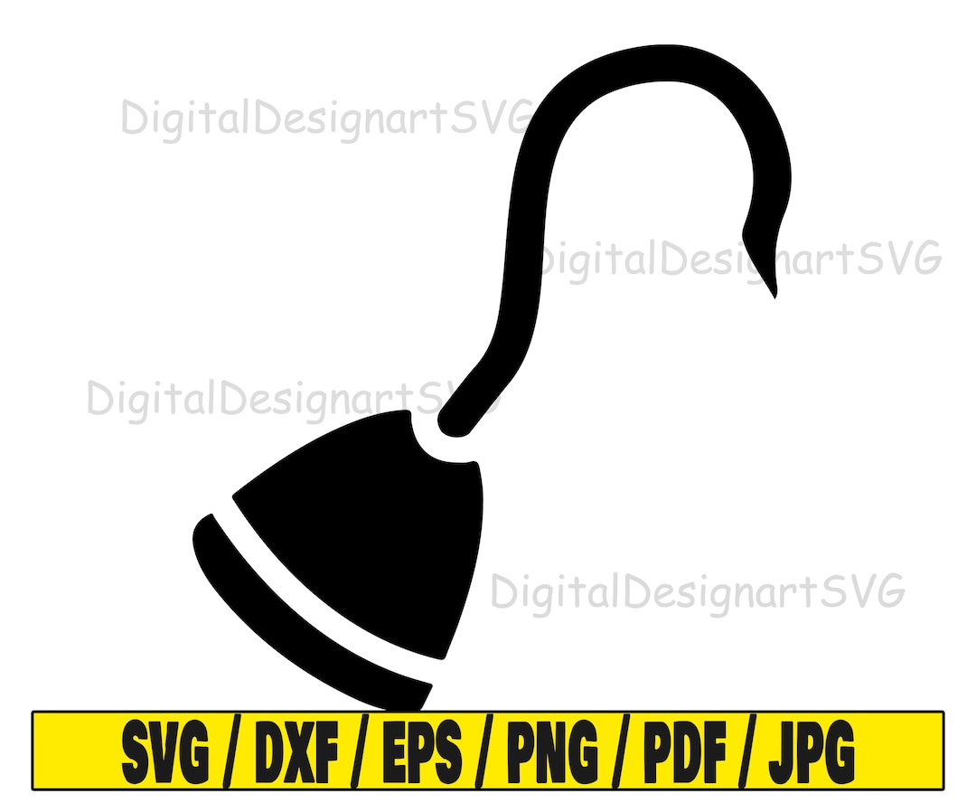 Pirate Hook Svg, Pirate Svg, Silhouette Svg, Sublimation Svg, Pirate ...
