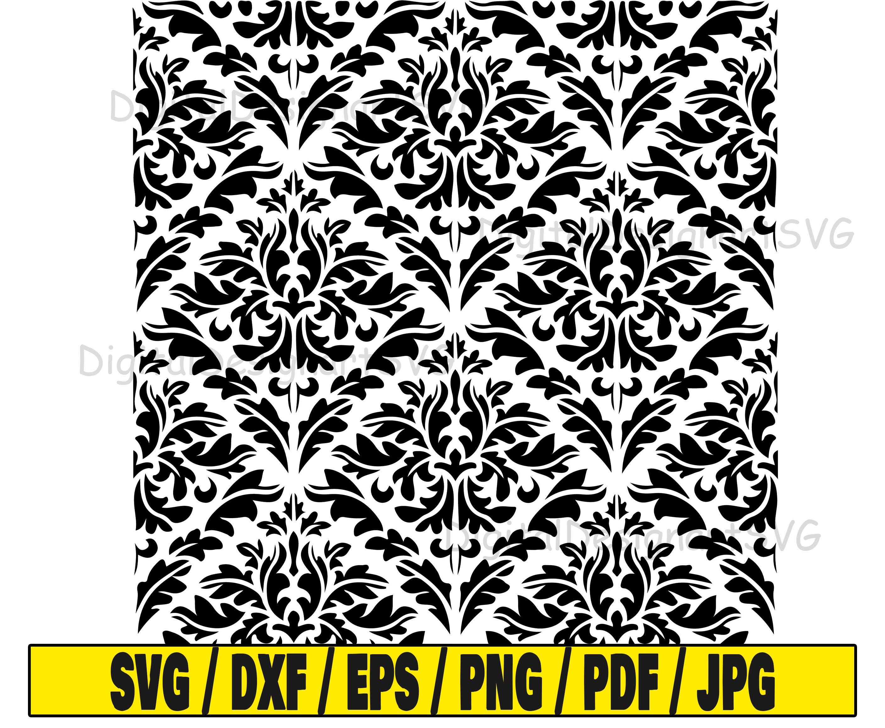 Damask Svg, Pattern Svg Cut File, Damask Clipart, Svg Cut File for ...