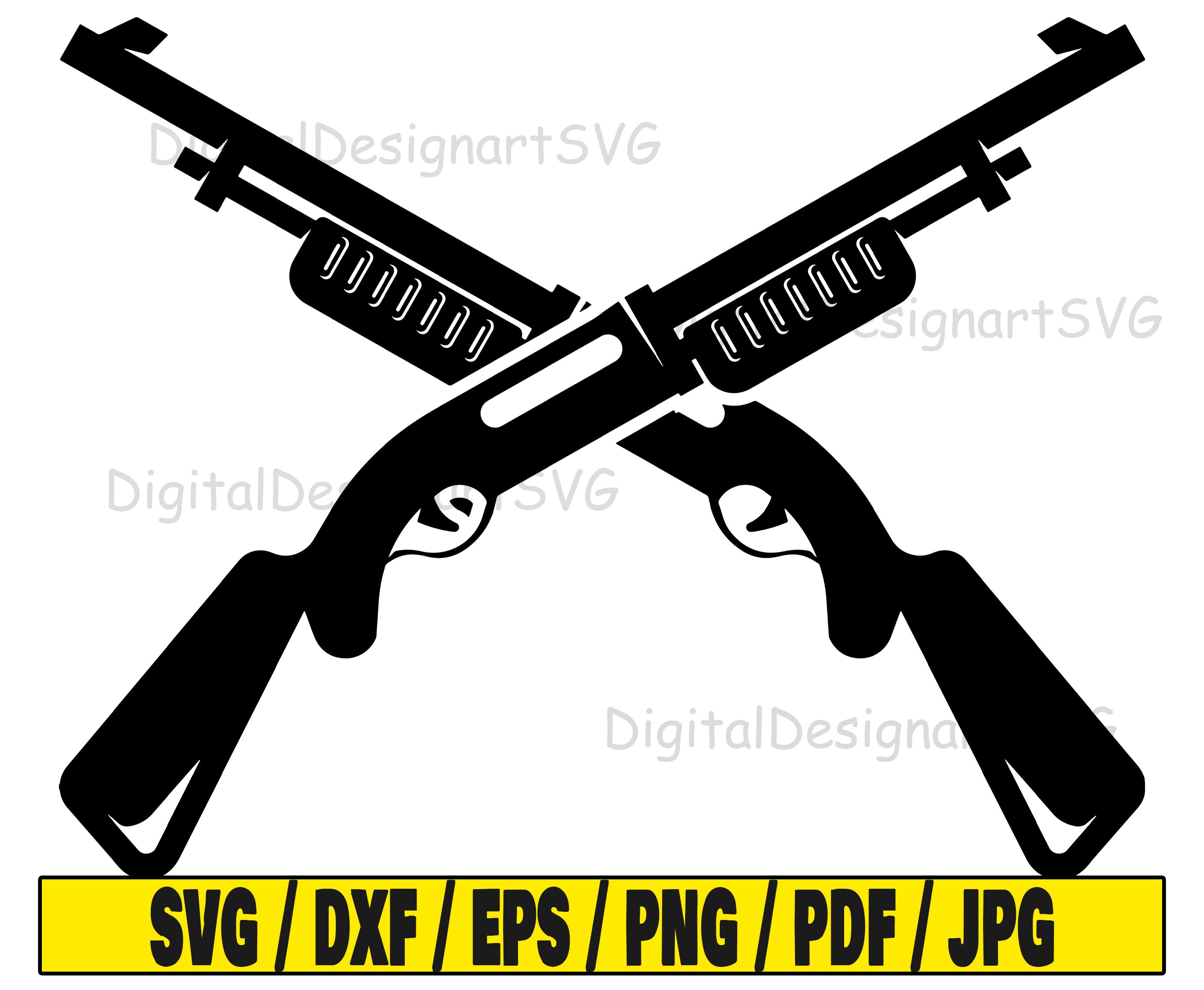 Crossed Shotguns Clipart