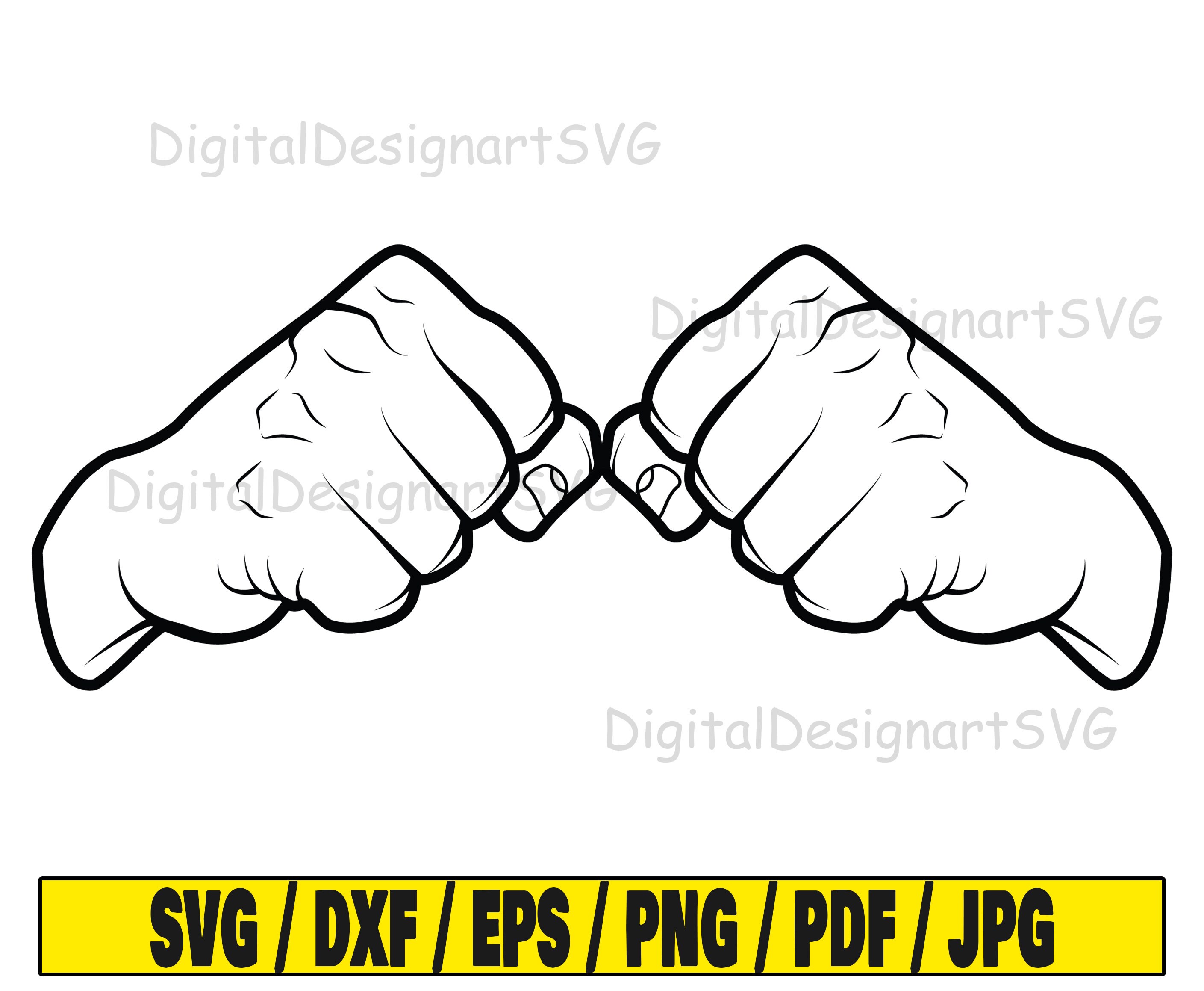 Fists Svg Clenched Fists Svg Svg Cut File Hand Gesture Svg - Etsy