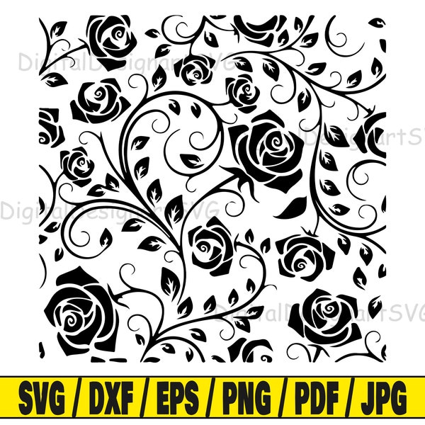 Roses Svg - Etsy
