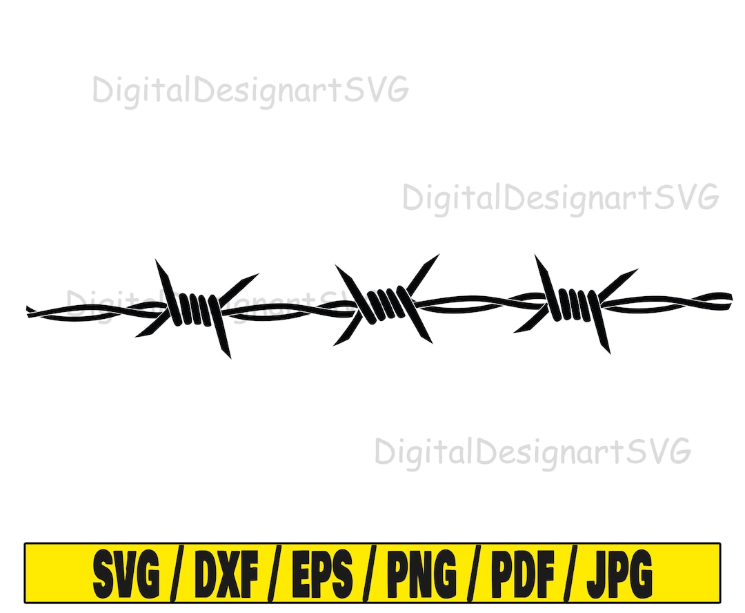 Barb Wire Svg, Wire Svg, Barbed Wire Silhouette, Silhouette Wire Svg ...