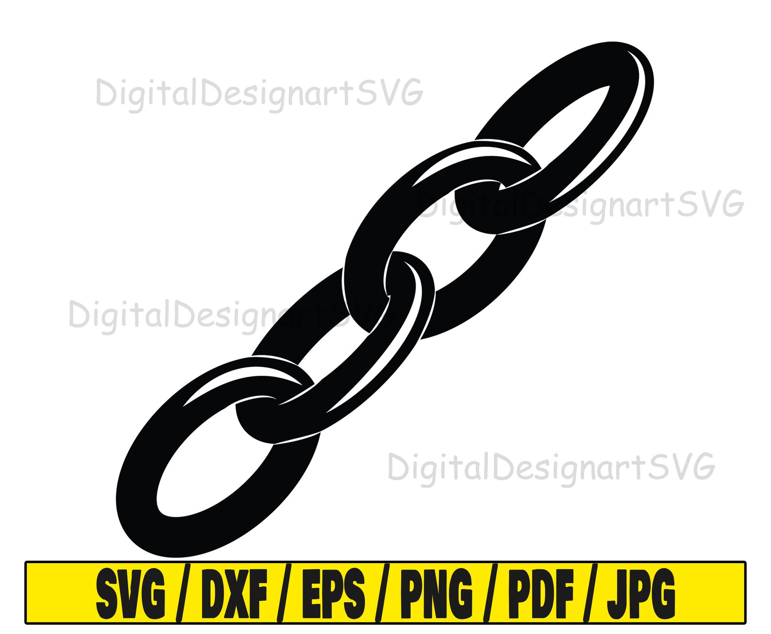 Chain Svg, Chains Svg Cut File, Black Clipart, Svg Cut File for Cricut ...