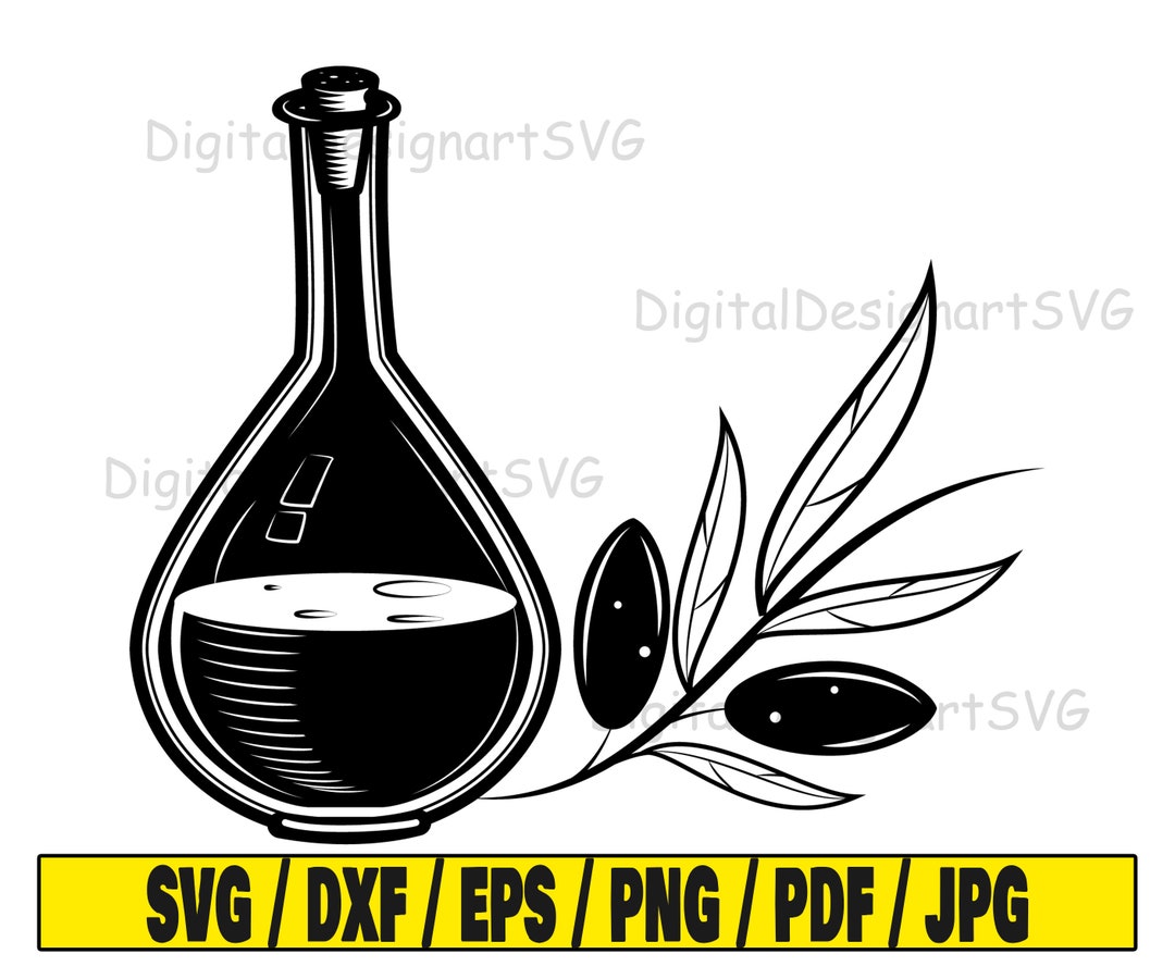 Olive Oil Svg, Olive Svg, Mediterrenian Svg, Oil Svg, Kitchen Svg, Chef ...