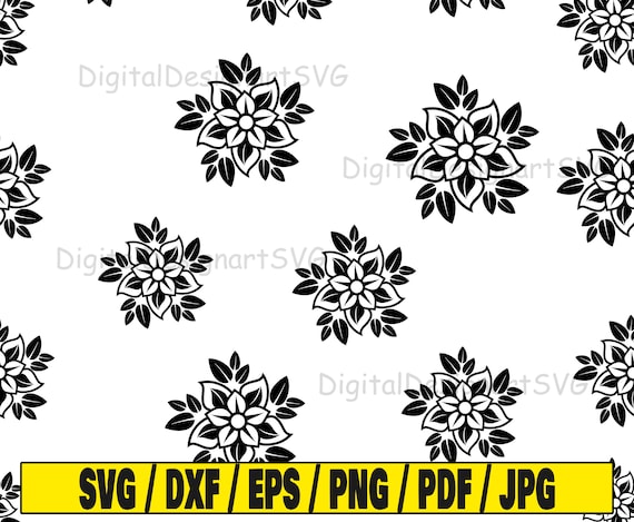 Floral Pattern Svg Seamless Pattern Tooled Leather Flower - Etsy