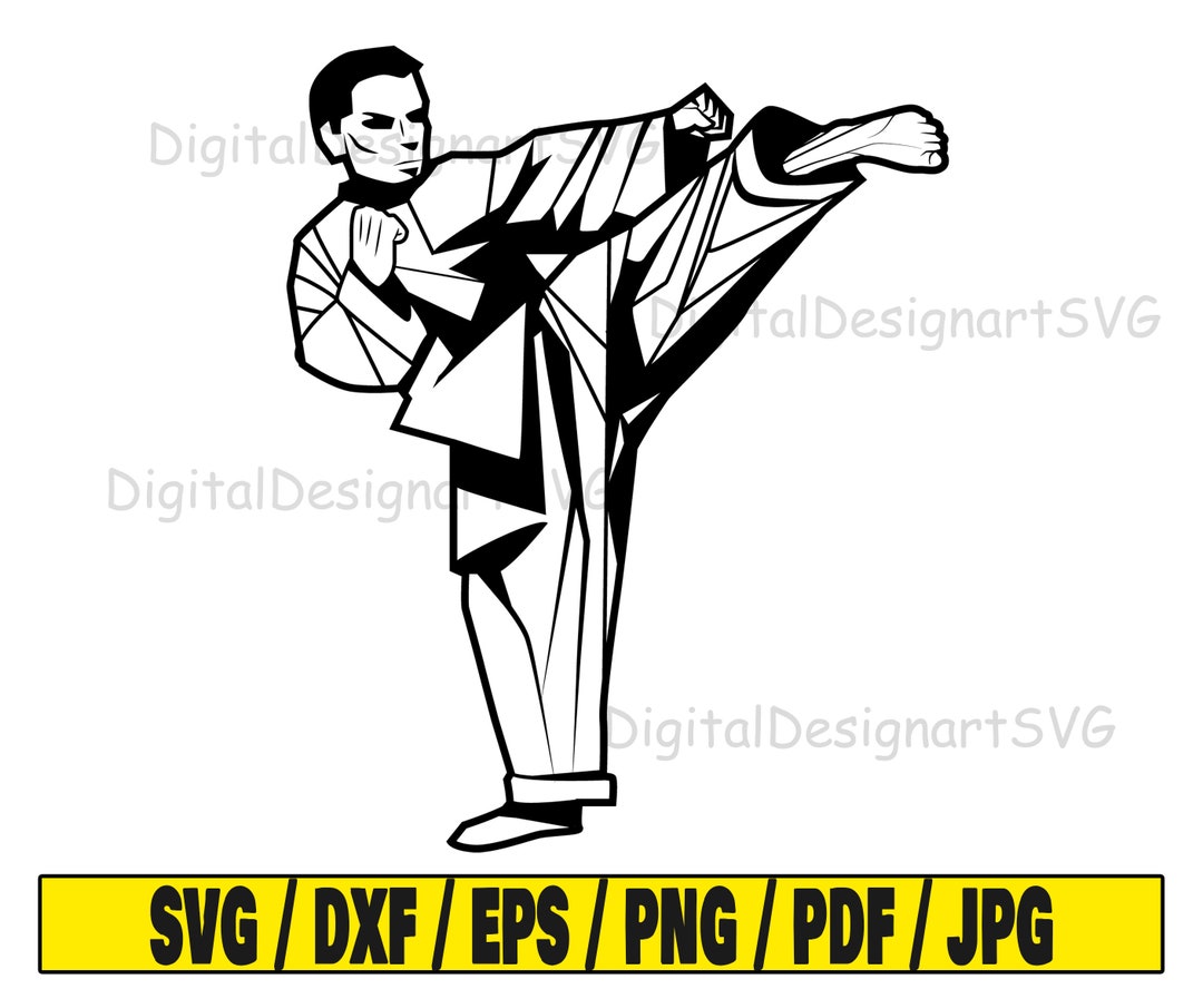 Karate Fighter Svg, Fighter Svg, Fight Svg, Martial Arts Svg ...
