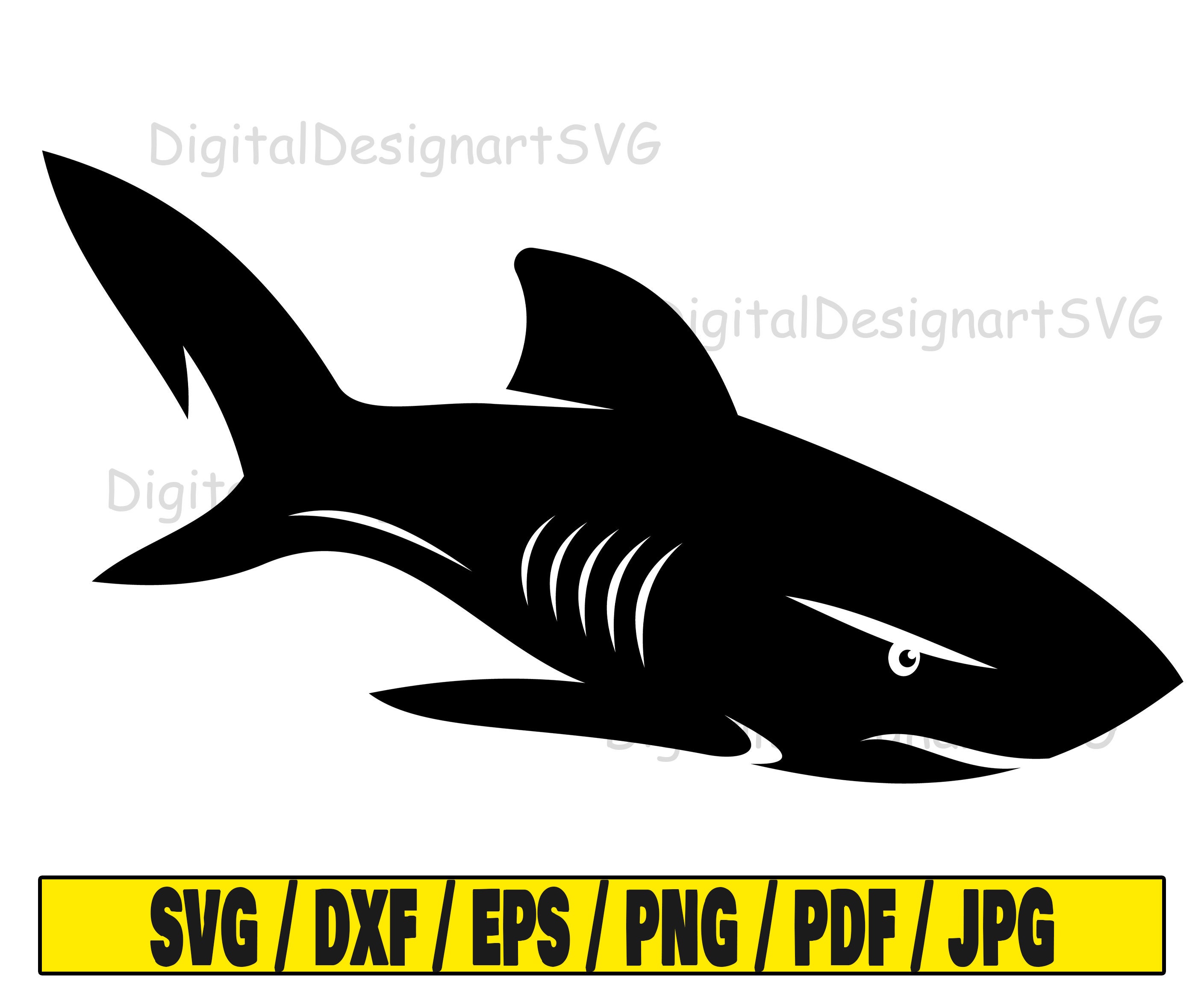 Shark Svg, Sharks Svg, Wild Animal Svg, Svg Cut File, Silhouette Svg ...