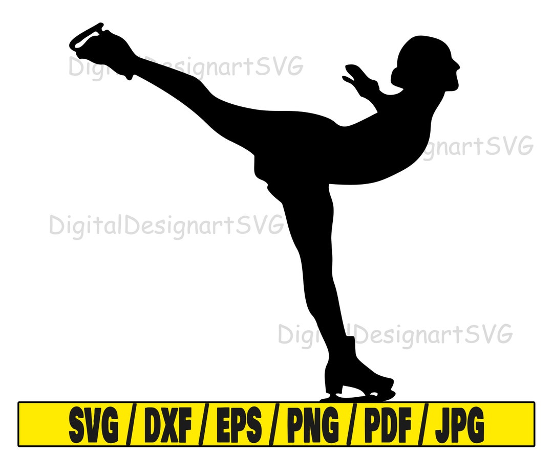Ice Skating Svg, Ice Skater Girl Svg, Svg Cut File, Silhouette Svg ...