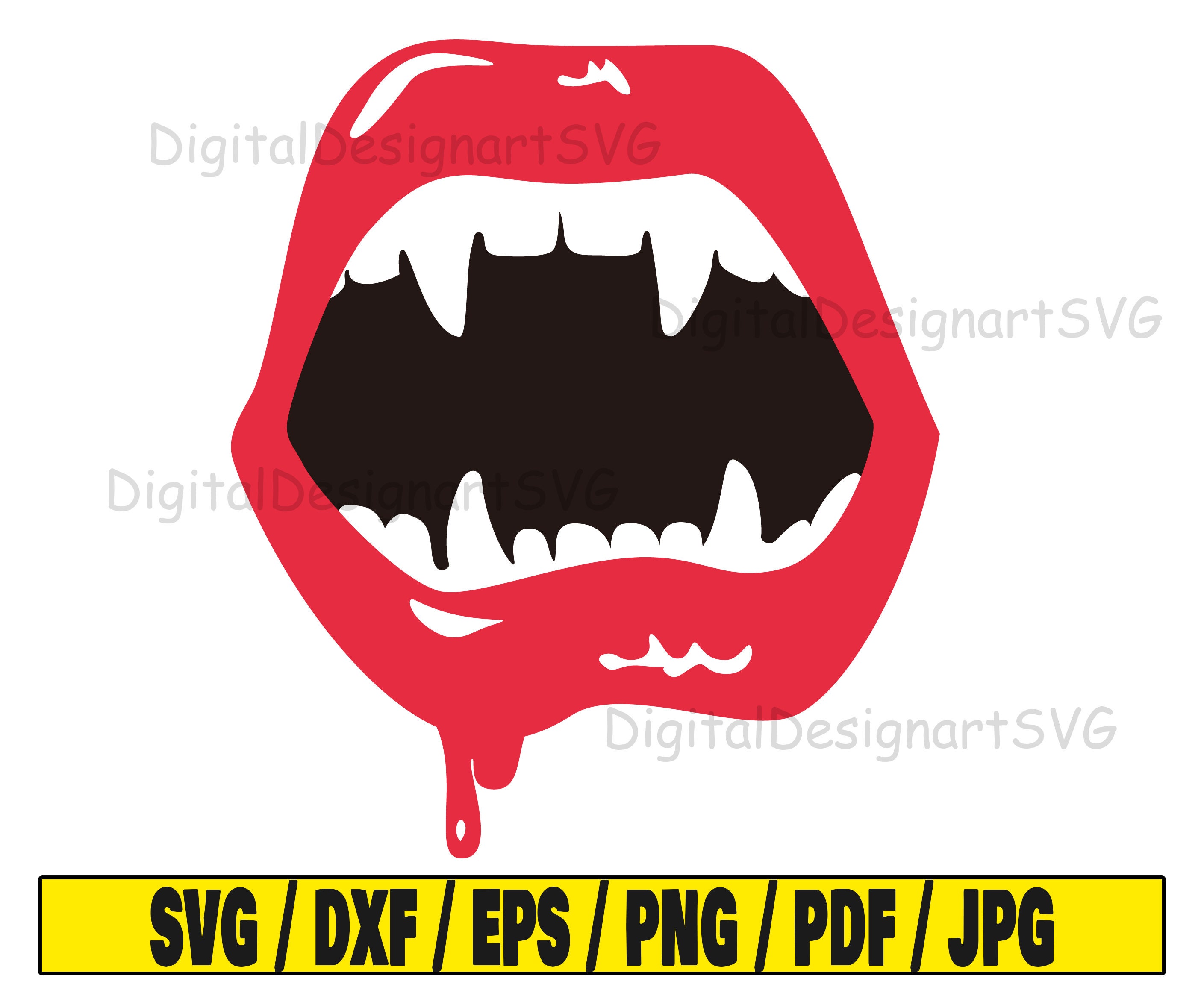 Vampire Svg Bloody Mouth Svg Cut File Bloody Clipart Svg - Etsy