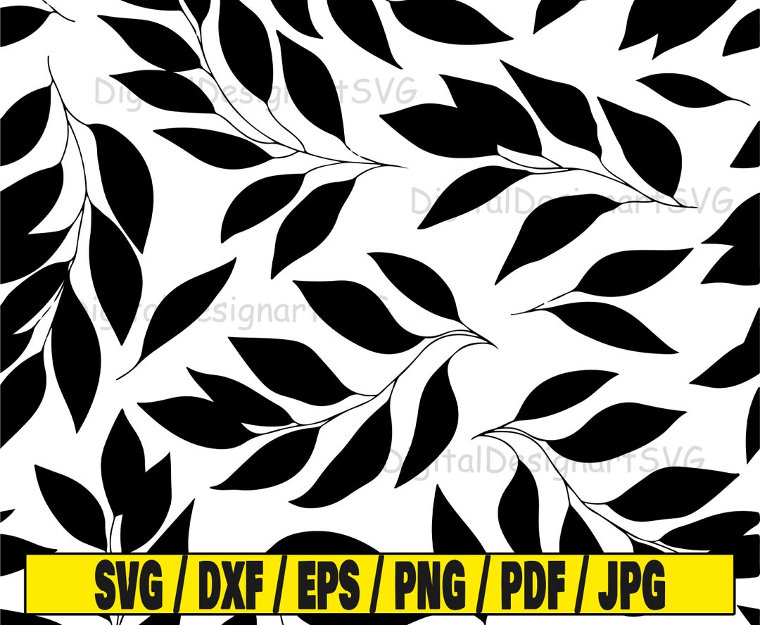 Seamless Pattern Svg, Leaves Svg Cut File, Pattern Clipart, Svg Cut ...