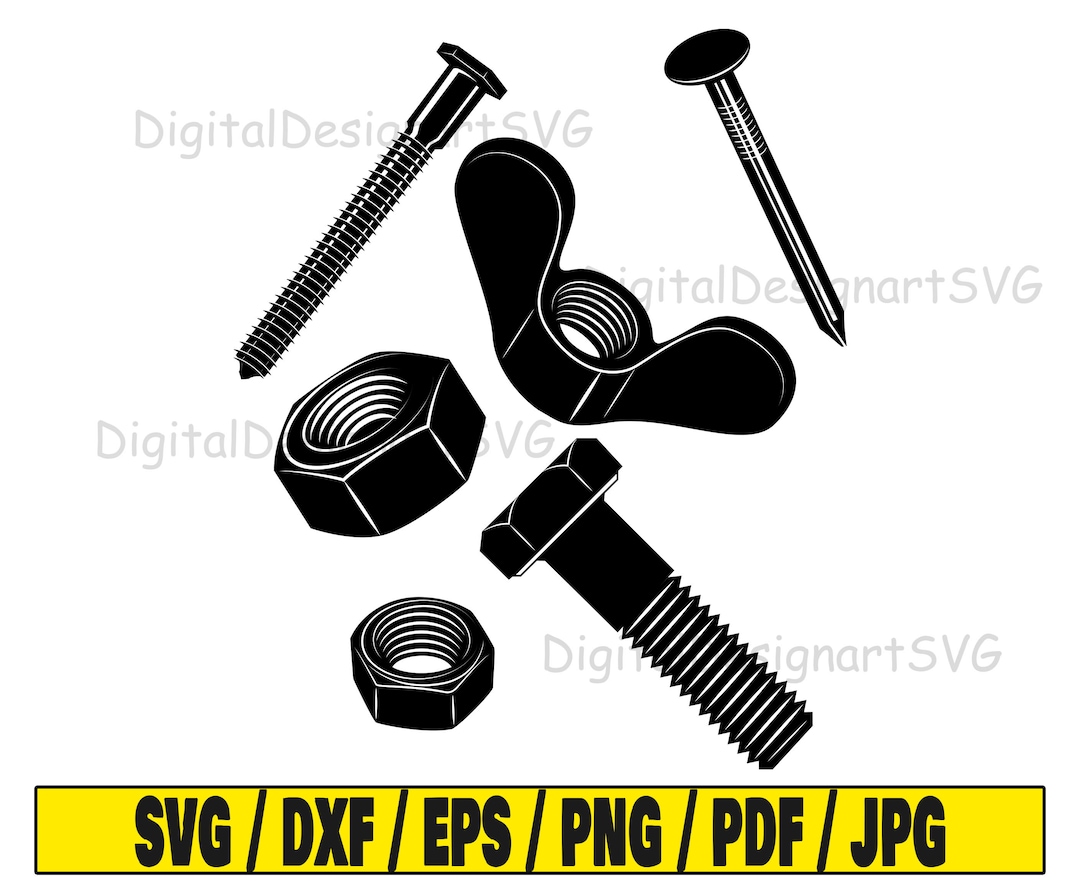 Bolts and Screws Svg, Tools Svg, Construction Svg, Screw Svg, Repairman ...