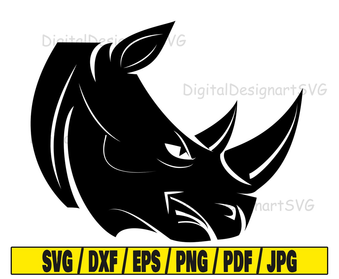 Rhino Head Svg Rhino Svg Animal Svg Wild Life Svg Rhino - Etsy
