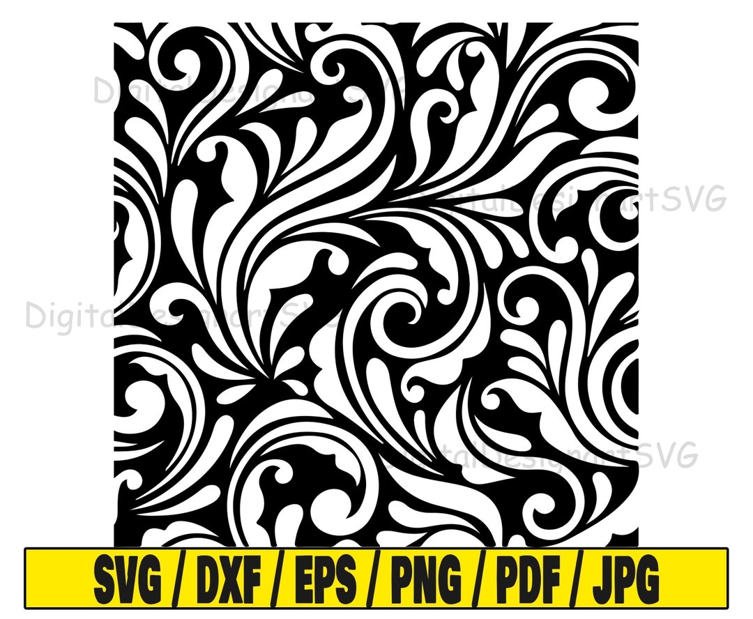Seamless Pattern Svg, Damask Svg Cut File, Pattern Clipart, Svg Cut ...
