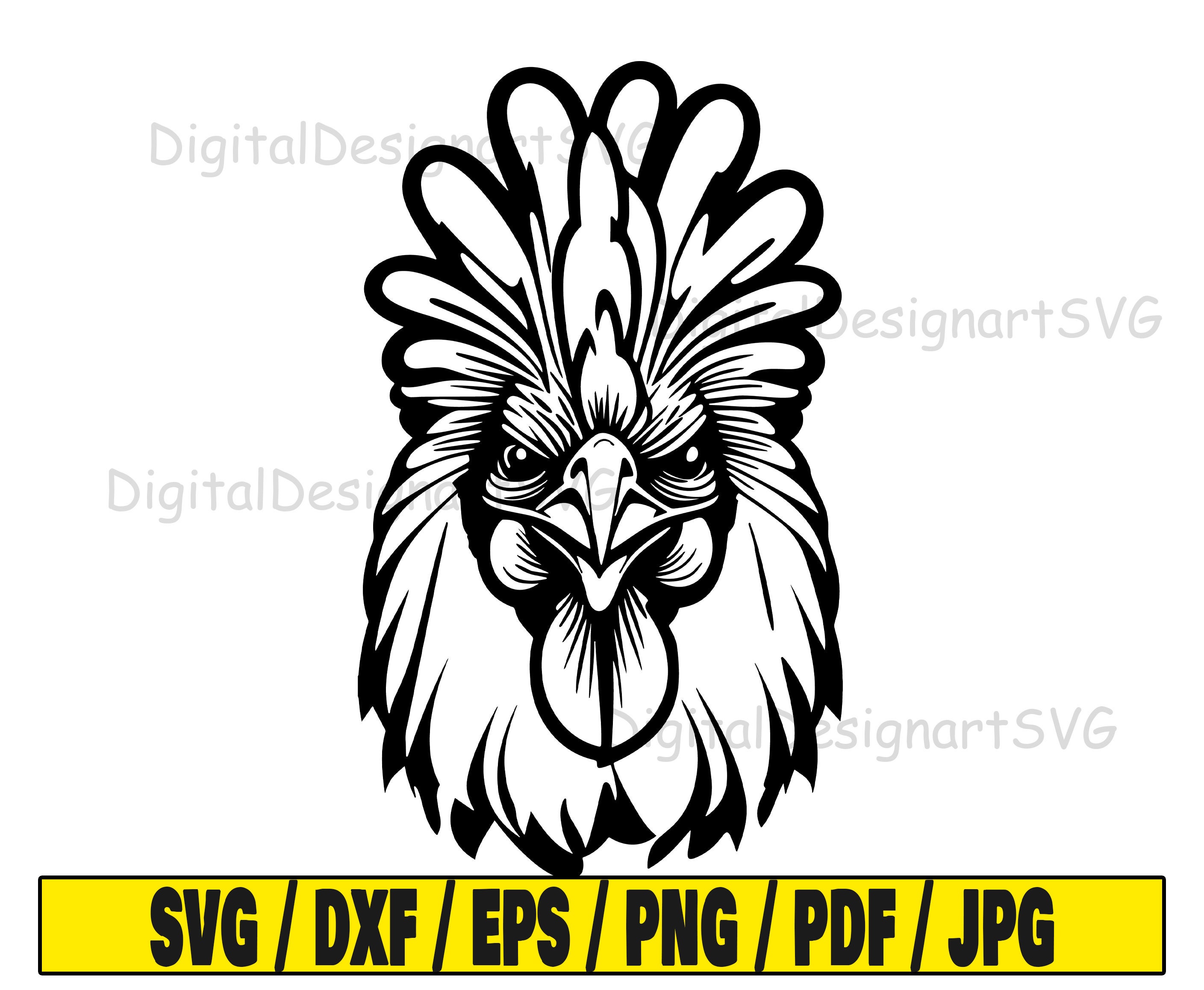 Rooster Head Svg Angry Rooster Svg Rooster Svg Angry Svg - Etsy