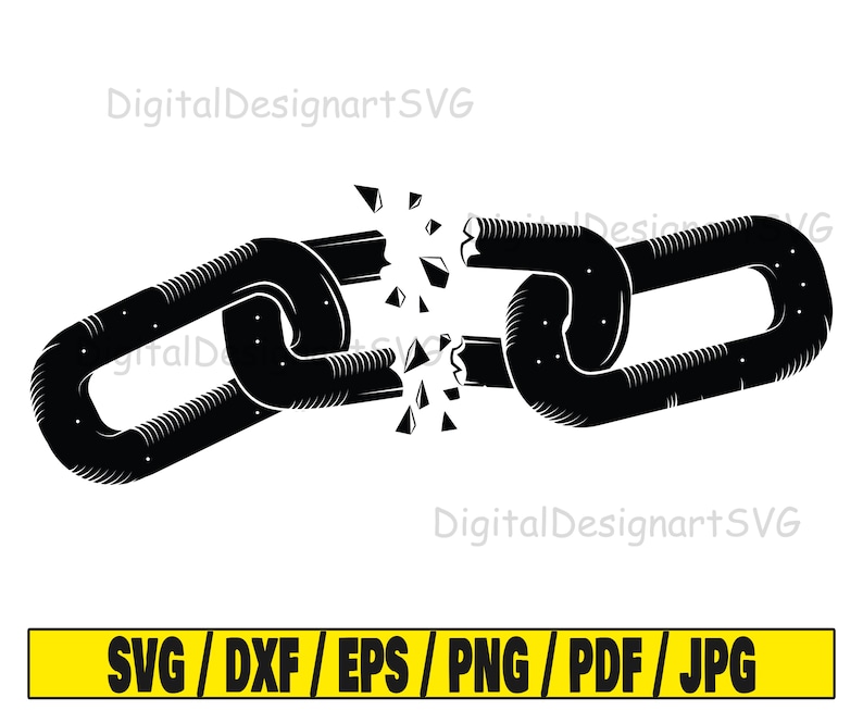 Broken Chain Svg, Chain Svg, Broken Svg, Silhouette Svg, Chain ...