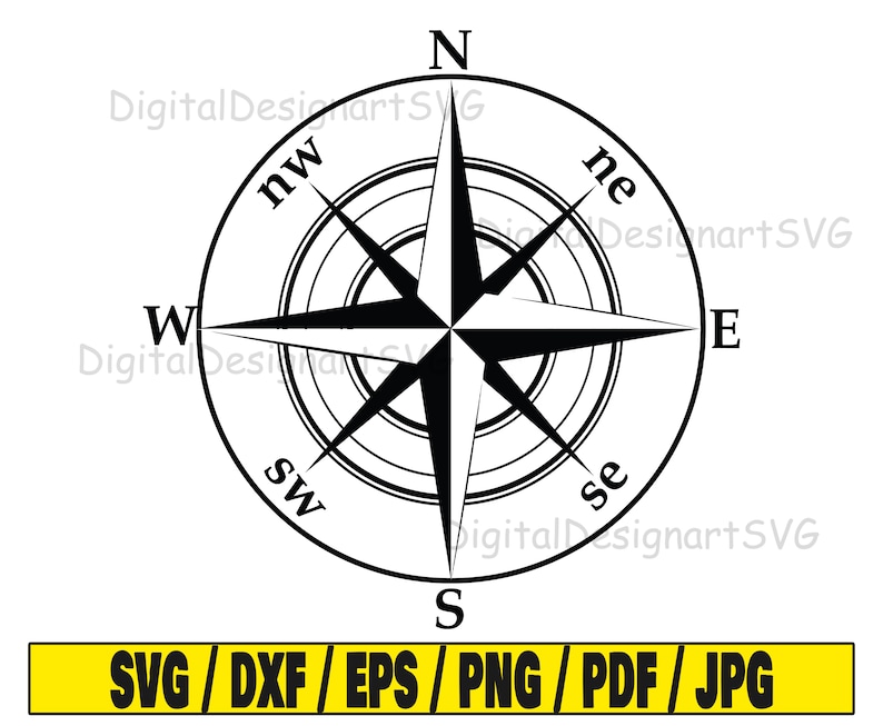 Compass Svg, Compass Outline Svg, Directions Svg, Compass Silhouette ...