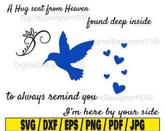 Hugs From Heaven Svg | Etsy