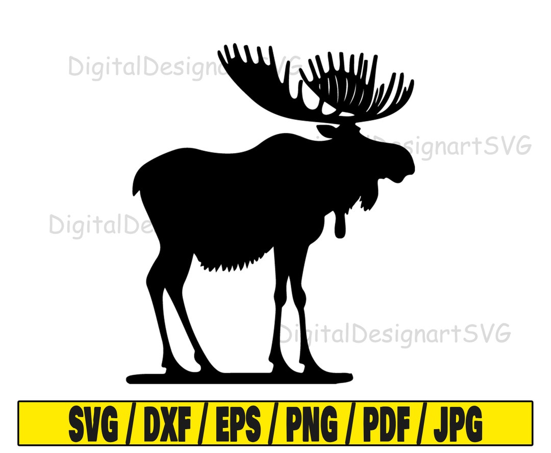 Moose Svg, Moose Silhouette Svg, Animal Svg, Animal Silhouette Svg ...