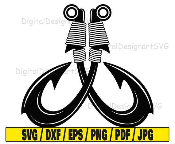 Fishing Hooks Svg Fishing Svg Cut File Hook Clipart Svg Cut | Etsy