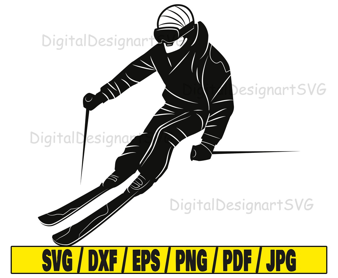 Skier Svg, Skiing Svg Cut File, Ski Clipart, Svg Cut File for Cricut ...