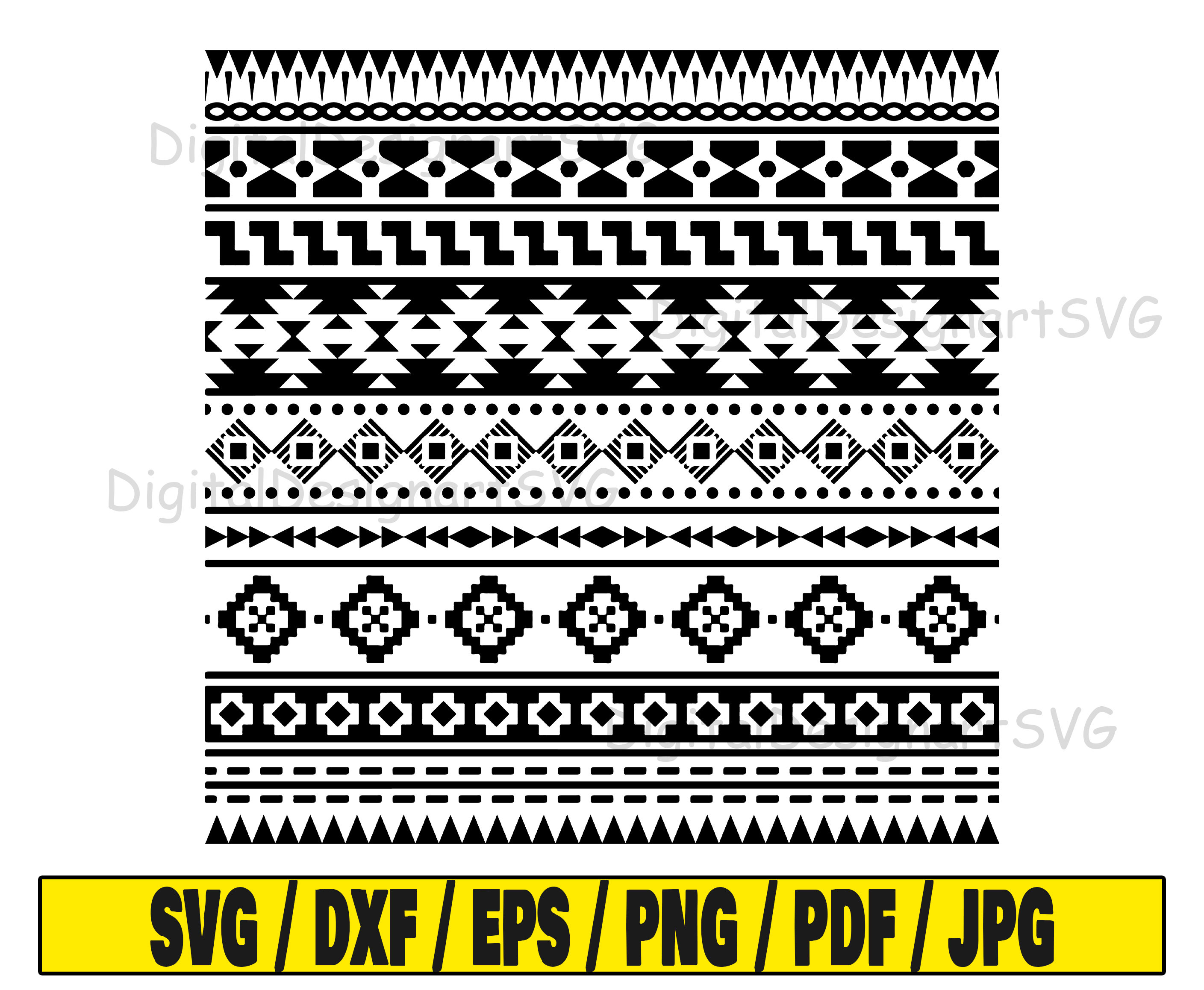 Seamless Pattern Svg Ethnic Svg Cut File Pattern Clipart | Etsy