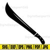 Machete Clipart, Machete SVG, Vector Bloody Machete Cut File for Cricut ...