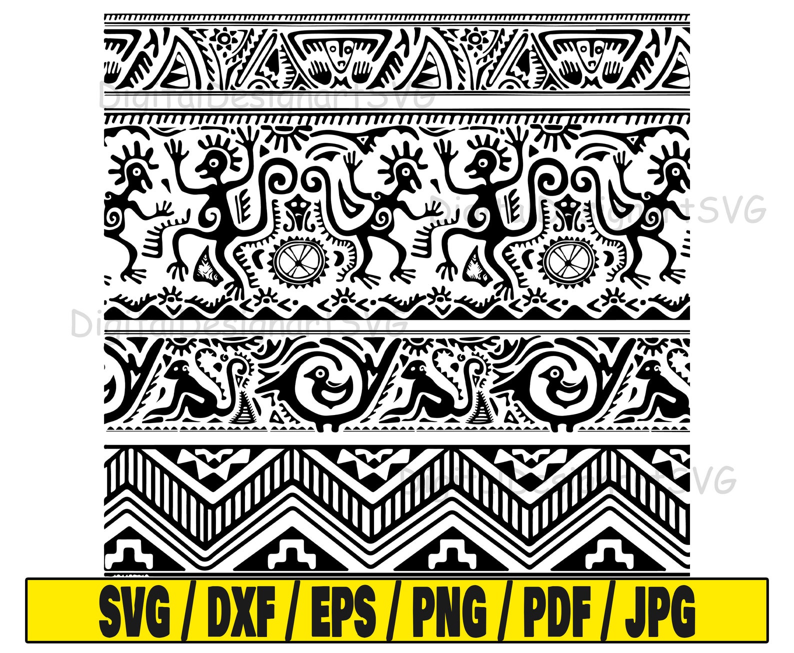 Pattern Svg Tribal Svg Cut File Damask Clipart Svg Cut File - Etsy