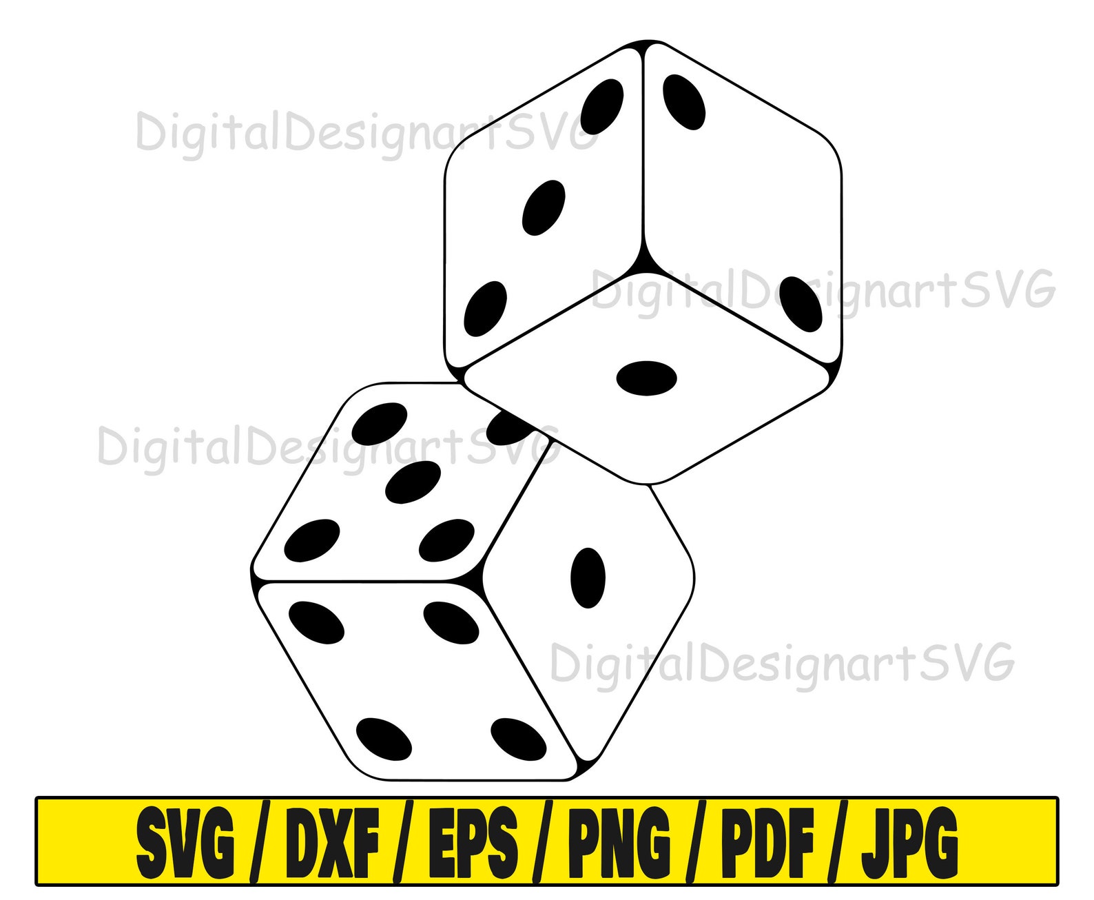 Dice Svg Game Svg Cut File Dices Clipart Svg Cut File for | Etsy
