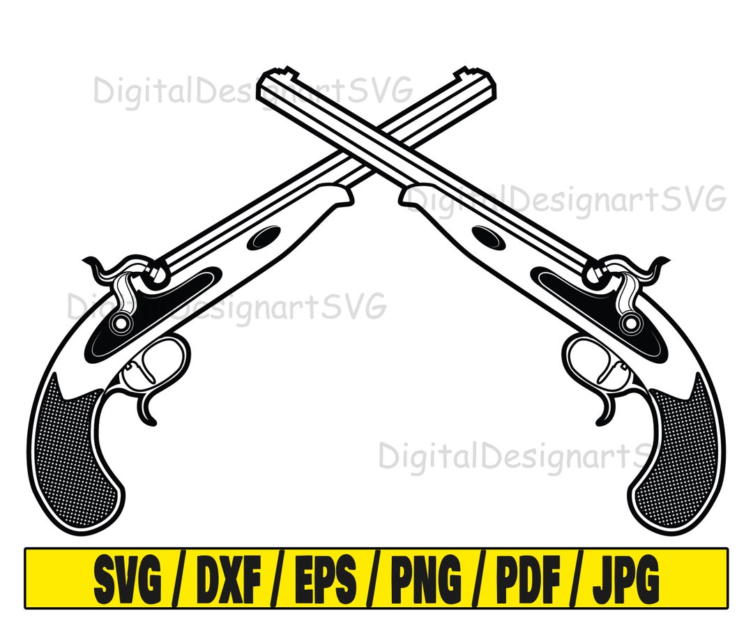 Ancient Pistols Svg, Pistols Svg, Pistol Svg, Gun Svg, Weapon Svg ...