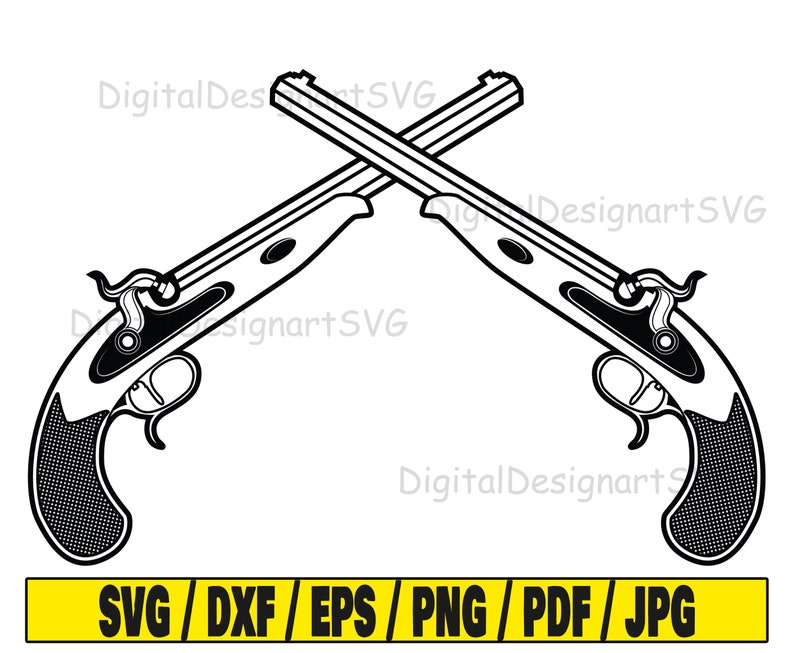 Ancient Pistols Svg, Pistols Svg, Pistol Svg, Gun Svg, Weapon Svg ...