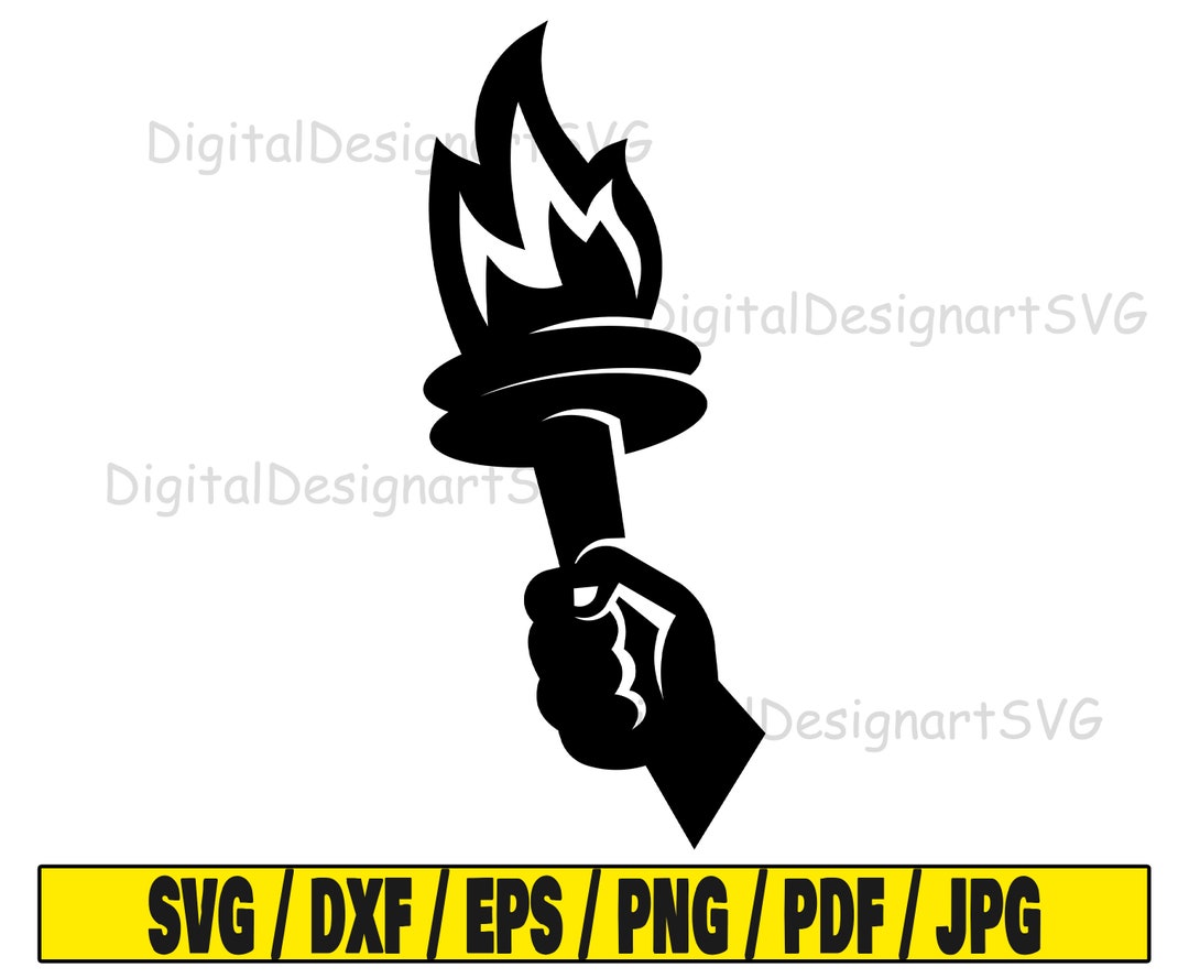 Torch Svg, Hand Holding Torch Svg, Flame Svg, Fire Svg, Justice Svg ...