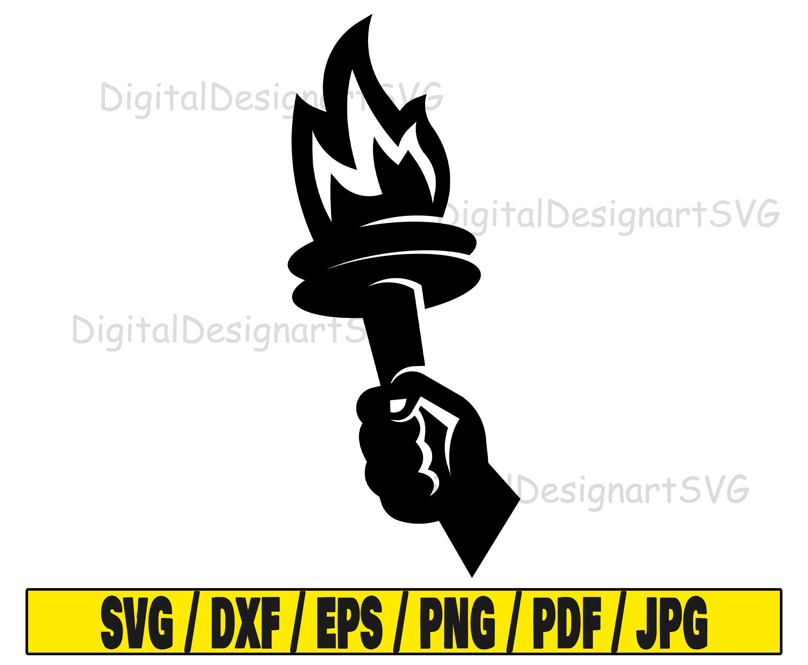 Torch Svg, Hand Holding Torch Svg, Flame Svg, Fire Svg, Justice Svg ...