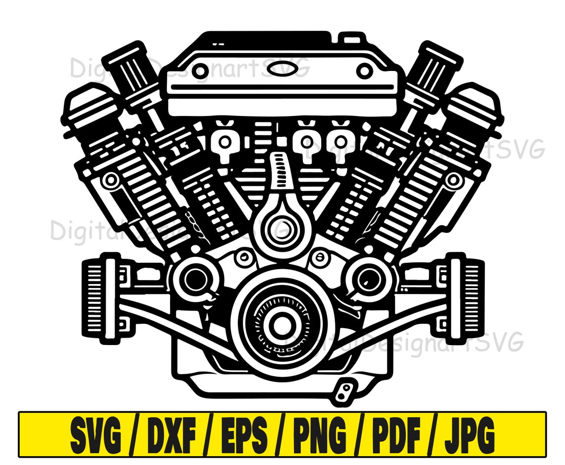 Engine Svg, Car Engine Svg, Car Svg, Automobile Svg, Car Silhouette Svg ...