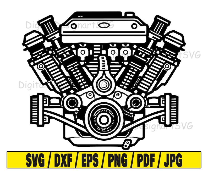Engine Svg, Car Engine Svg, Car Svg, Automobile Svg, Car Silhouette Svg ...