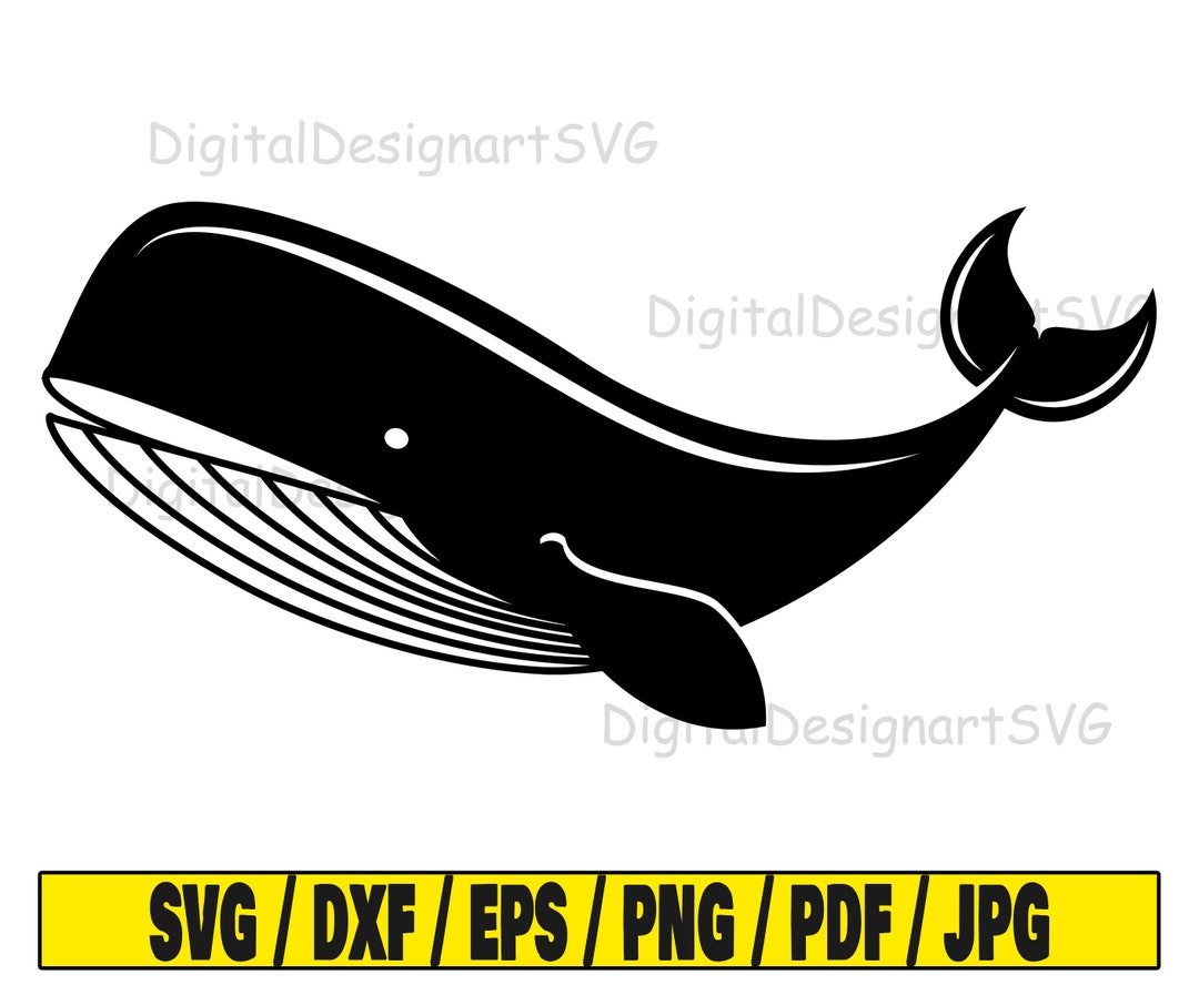 Whale Svg, Whale Silhouette Svg, Animal Svg, Sea Animal Svg, Ocean Svg ...