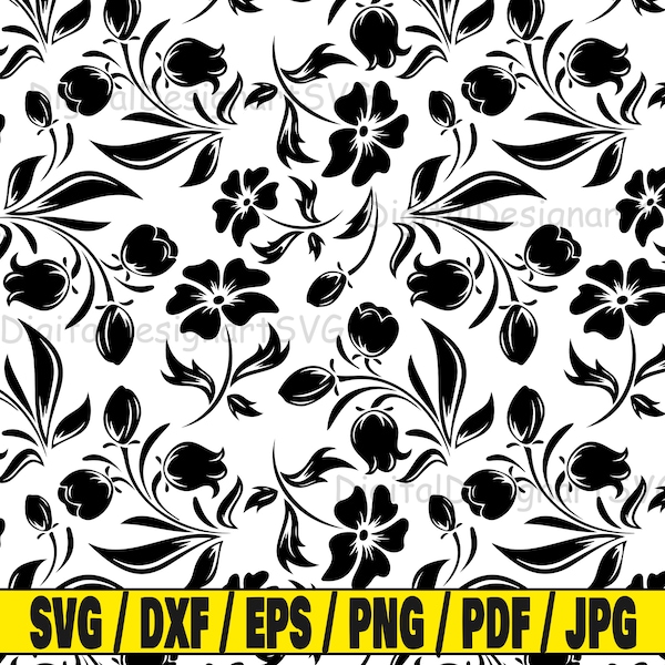 Floral Pattern Svg - Etsy