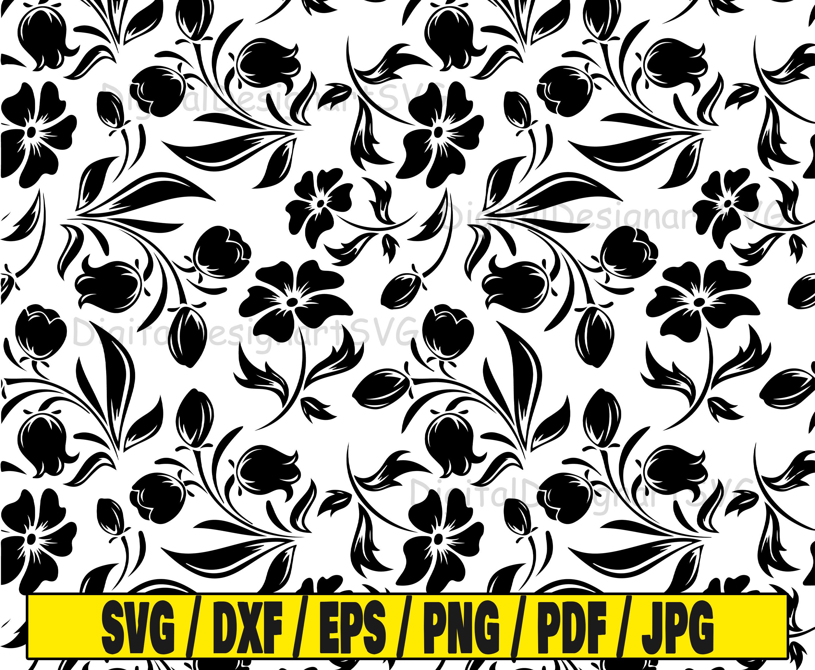 Floral Pattern Svg, Damask Svg, Floral Svg, Flower Svg, Tooled Leather ...