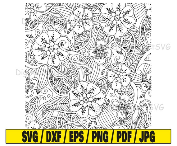 Seamless Pattern Svg Pattern Svg Cut File Damask Clipart - Etsy