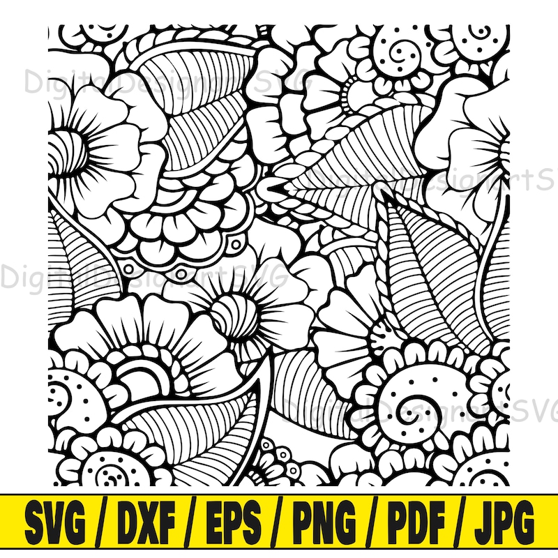 Floral Pattern Svg - Etsy