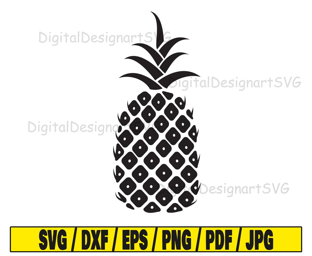 Pineapple Svg, Fruit Svg, Pineapple Cut File Svg, Silhouette Svg ...