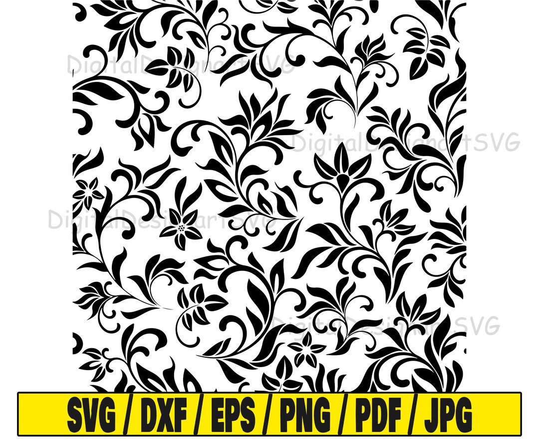 Floral Pattern Svg Seamless Pattern Svg Tooled Leather Damask - Etsy