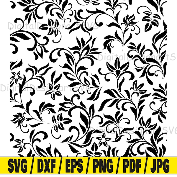 Floral Pattern Svg - Etsy